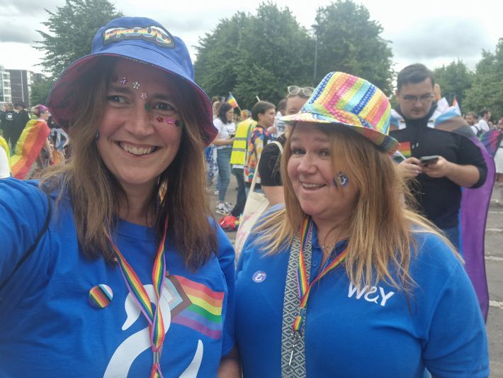 WAY members fly the flag at Pride :: WAY Widowed and Young